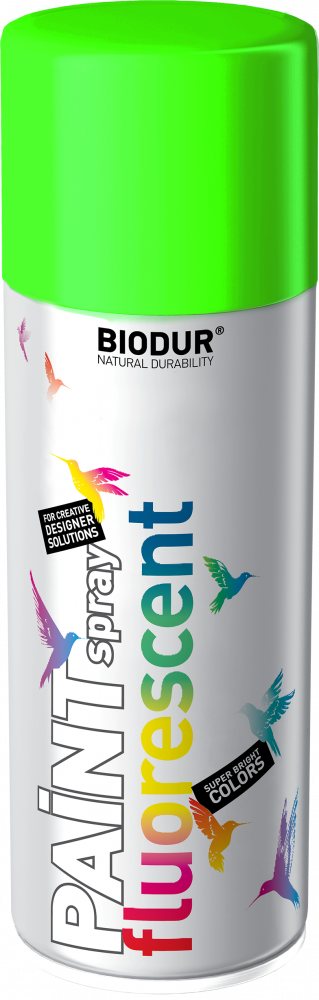 Emalia FLUORESCENCYJNA zielona spray 400ml/RAL 9015 | BKshop